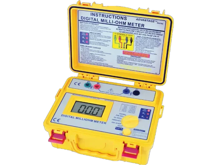 MILLIOHM METER, 4-WIRE,BATTERY