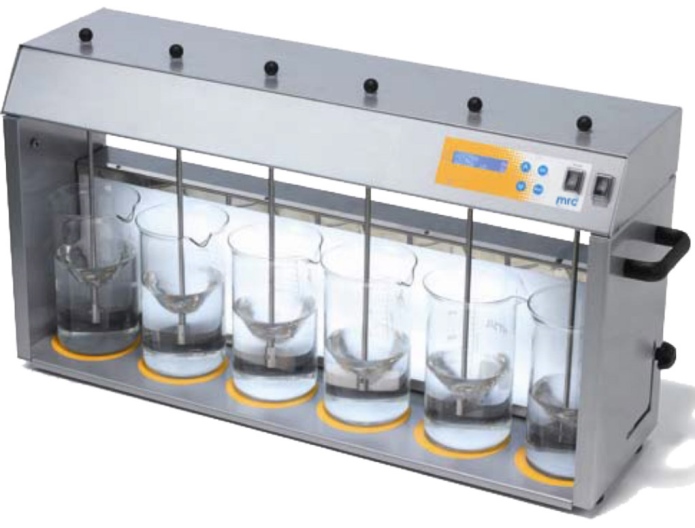 Digital 6 Places Flocculator Controlled by Microprocessor