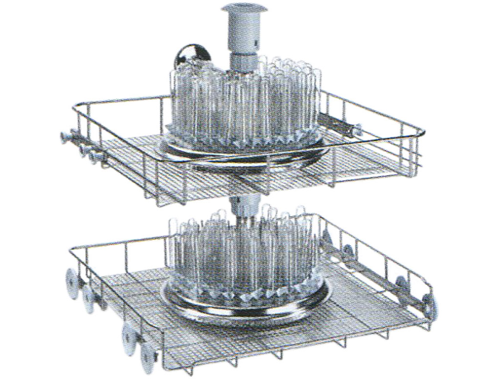 TWO LEVEL INJECTION TROLLEY FOR TEST TUBES WITH DRYING SYSTEM 3